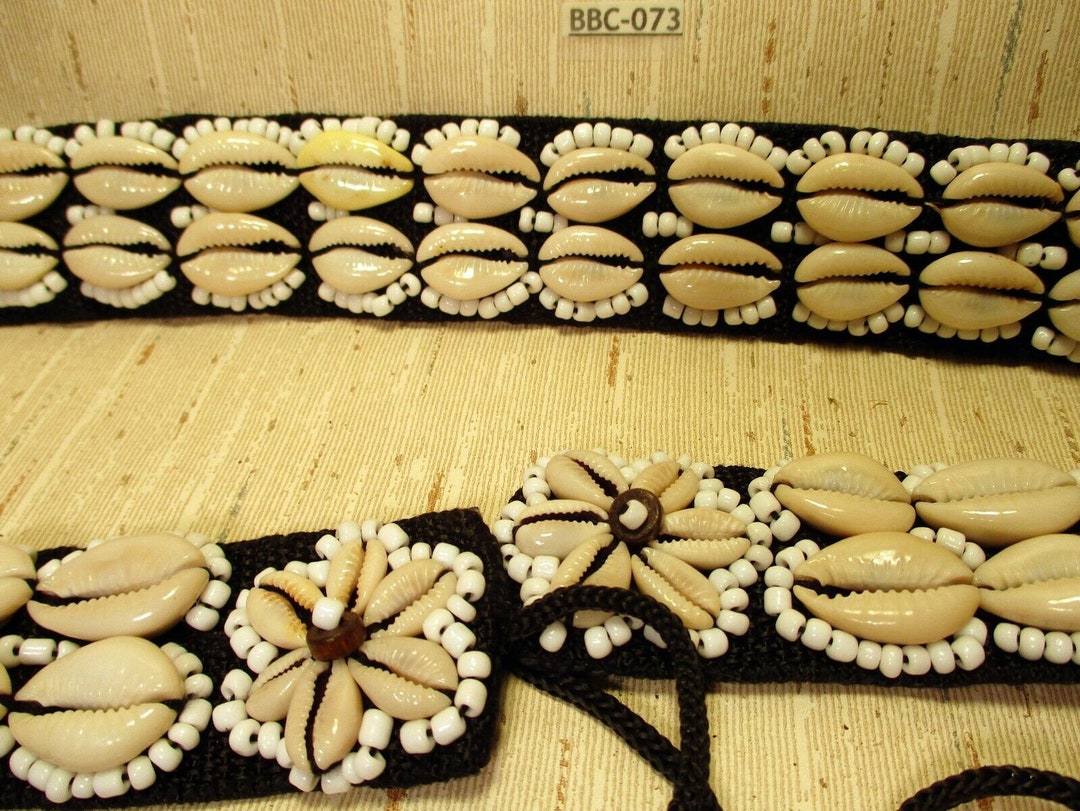 Vintage Native American or AFRICAN Tribal Beaded Shells Belt Very Good ...
