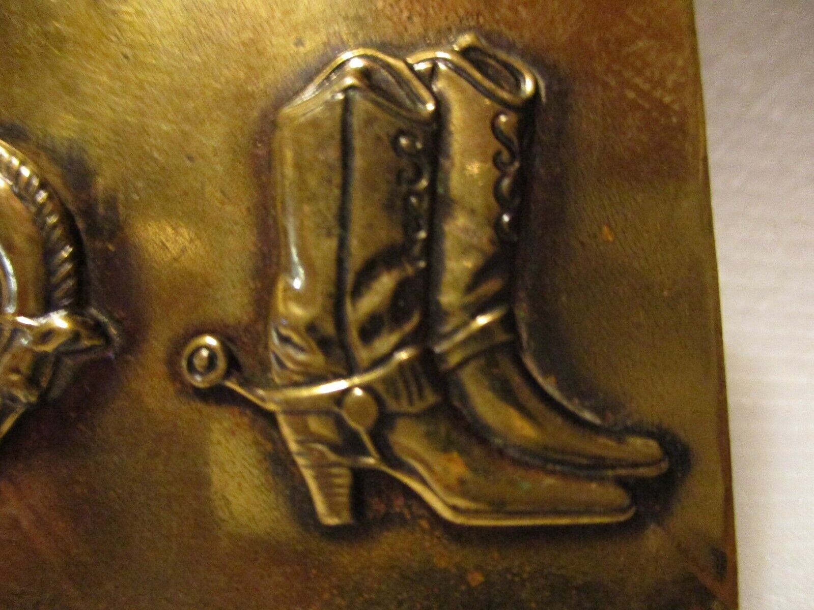 1940's VINTAGE COWBOY Bucking Horse & Buckaroo Boots Old Style Back ...