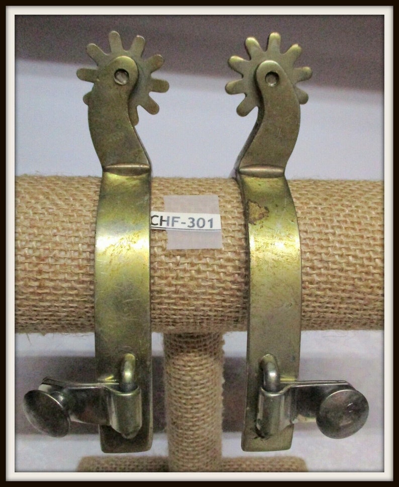 OLD RICARDO Marked Solid Nickel Silver Western Riding Spurs in Great ...