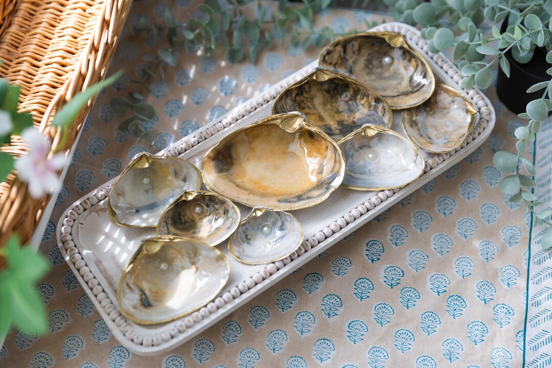 Handmade Natural Atlantic Clam Shell Trinket Dish Jewelry Dish ...