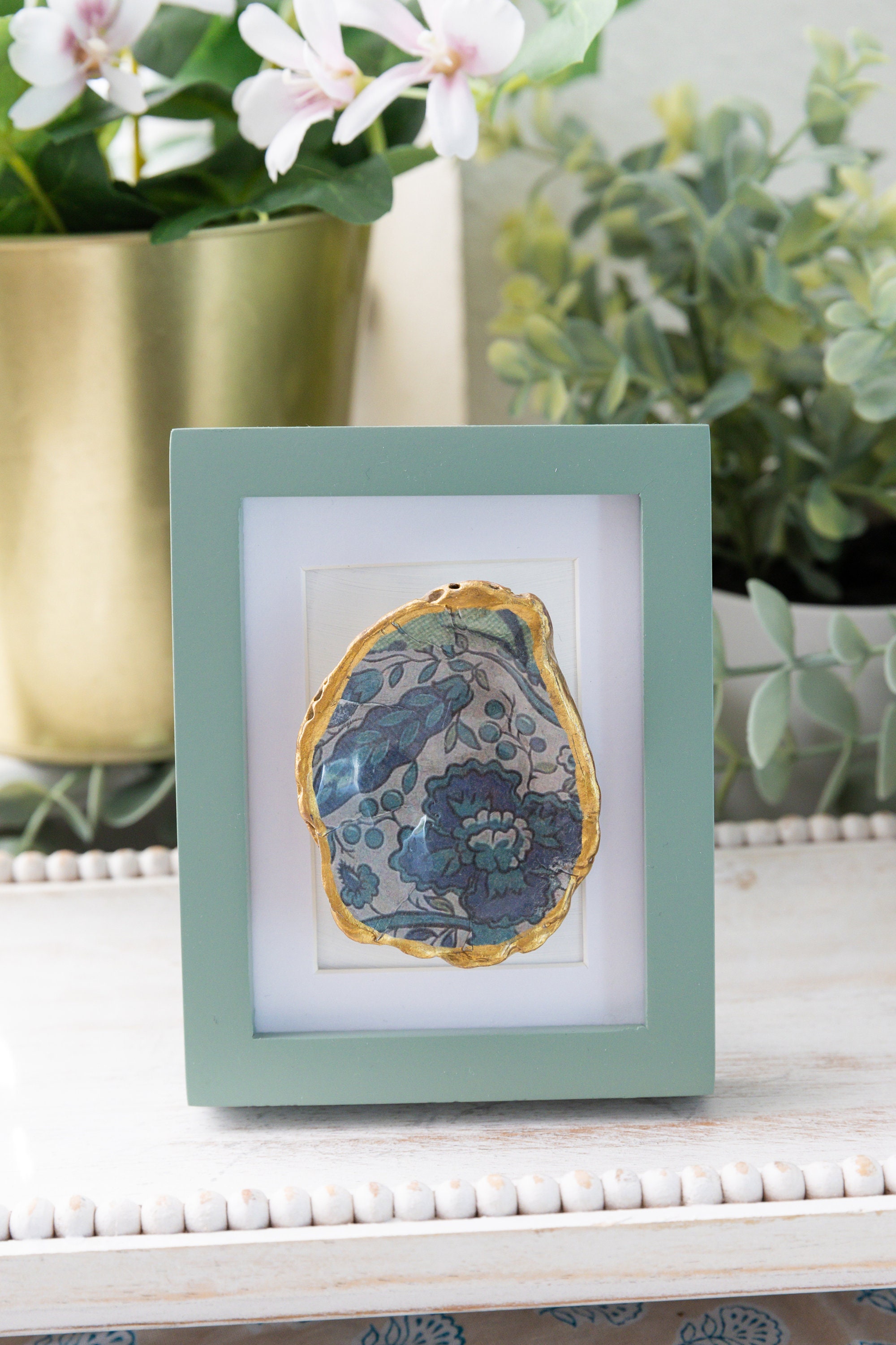 Handmade Oyster Shell Art Decor Gift - Etsy