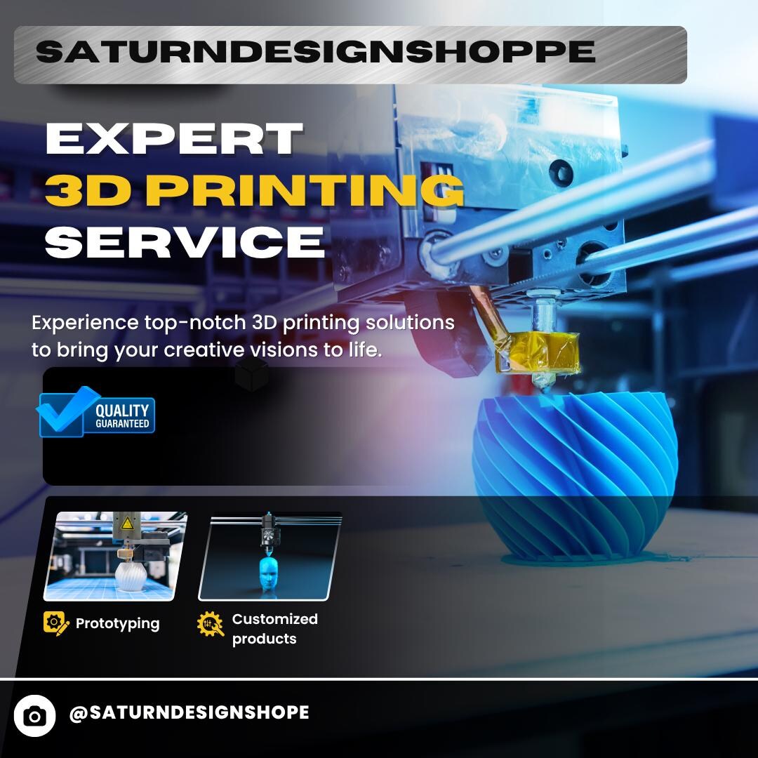Custom 3D Printing Service: Design, Print, or STL File - Etsy