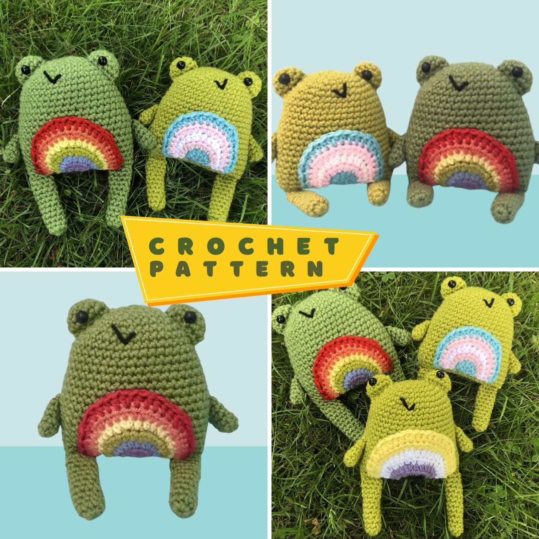 Crochet PATTERN Pride FROG Toy, Pattern Tutorial PDF in English, Easy ...