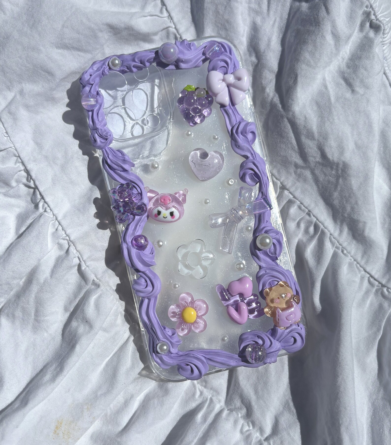 Purple Decoden Phone Case - Etsy