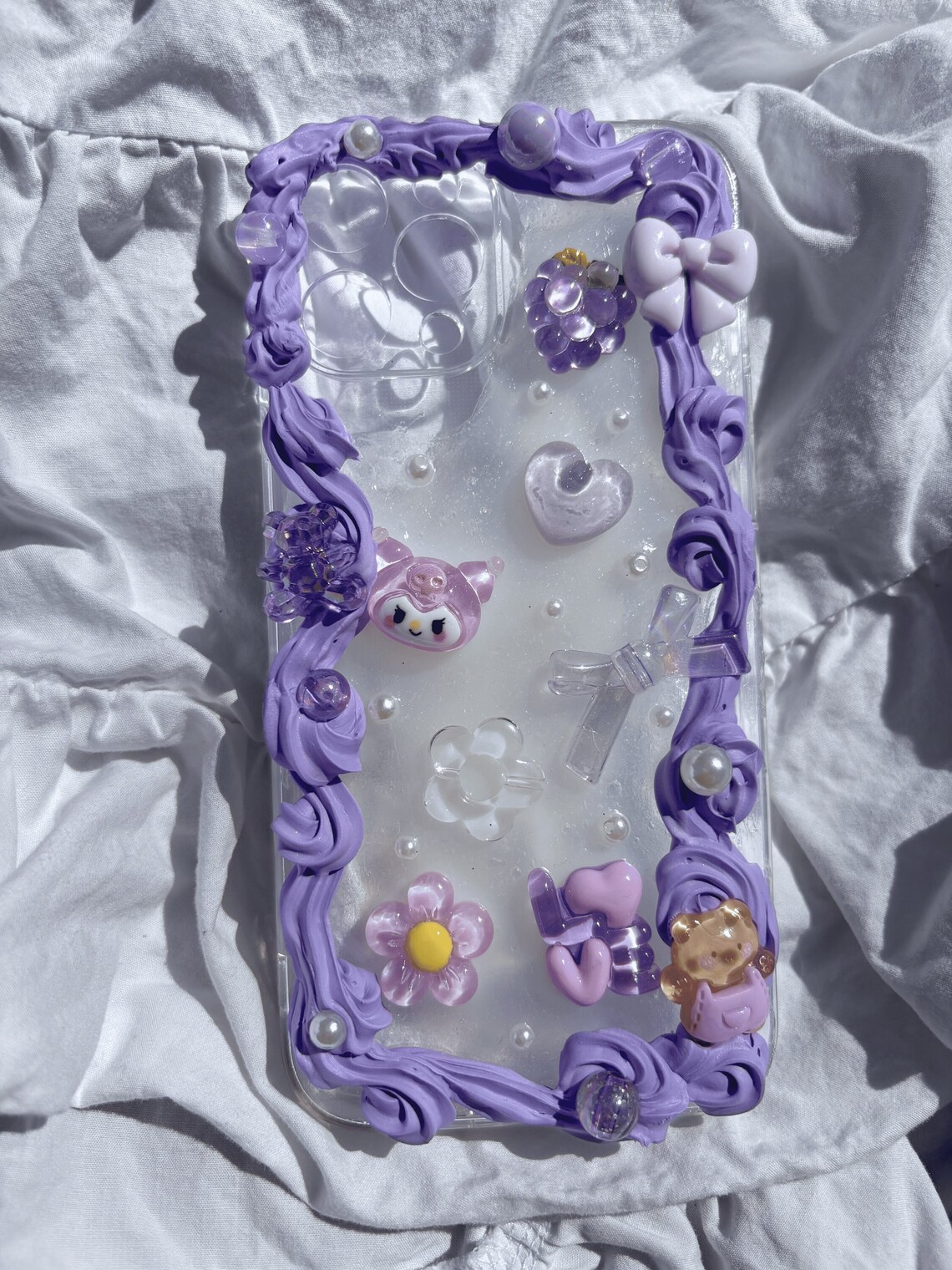 Purple Decoden Phone Case - Etsy