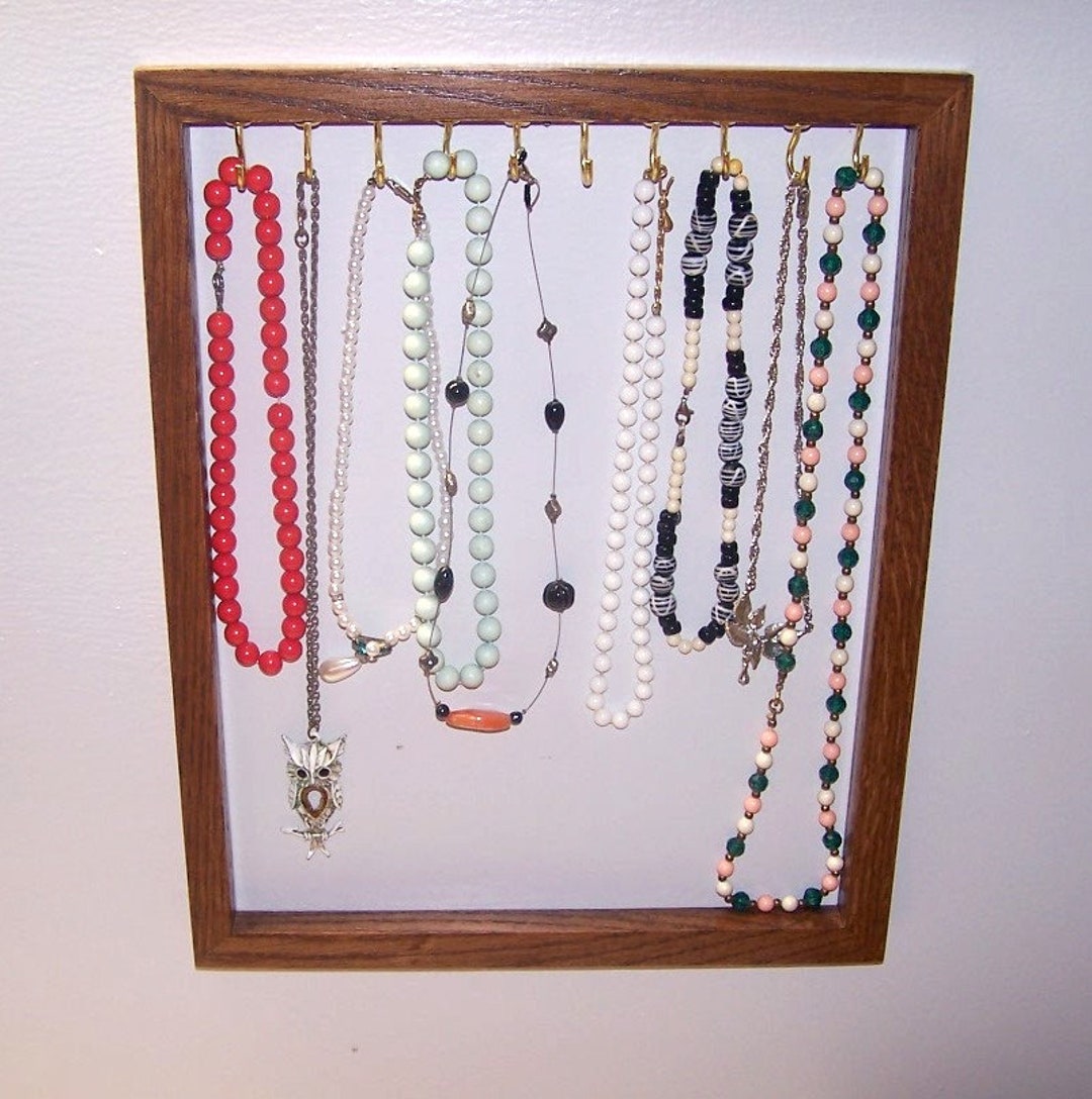 Reclaimed Oak Wood,necklace Holder, Necklace Organizer, Necklace Rack ...