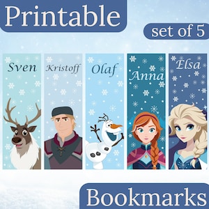 Digital Bookmarks 2*6 - Frozen Collection - Perfect Gift for Disney ...