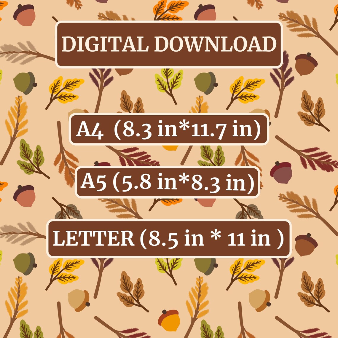 Printable Fall Calendar Poster, Autumn Calendar, Autumn Checklist ...