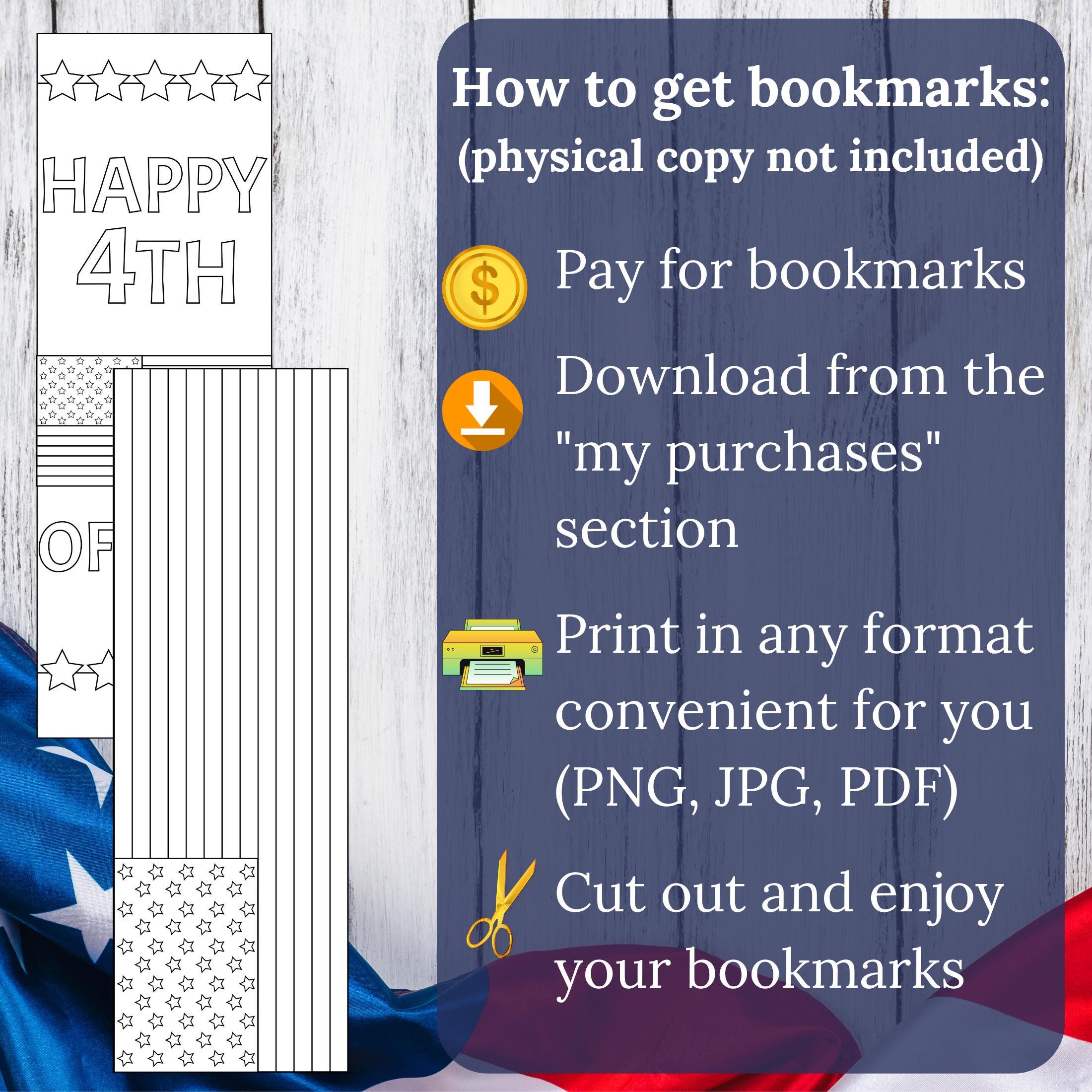Printable Cute Bookmarks PNG - Cozy Coloring Page for Kids ...