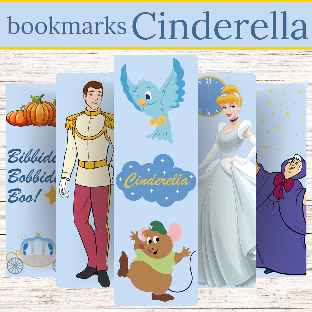 Printable Cute Bookmarks Set Cinderella – Disney Princess Carriage ...