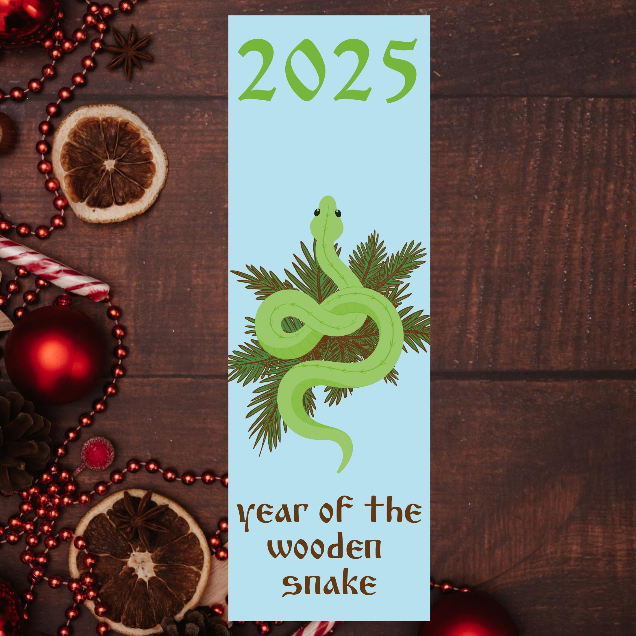 2025 Snake Bookmarks | Year of the Snake Printable Gift | Chinese ...