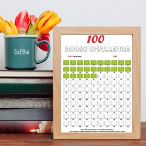 100 Books Challenge, Printable Reading Journal, Reading Tracker, Books ...