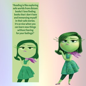 Digital Bookmarks 2*6 - Inside Out Characters With Quotes - Instant ...