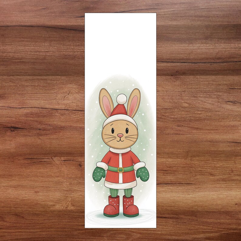 Printable Bookmarks Animal Print Christmas Clipart, Cute Custom Kids ...