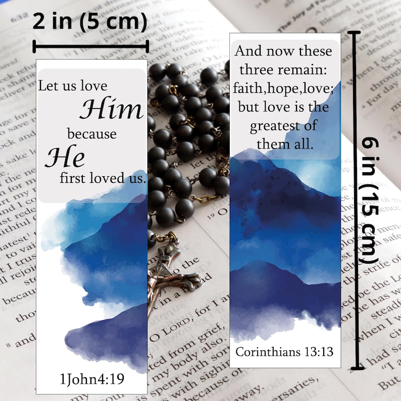 Bible Verse Bookmark Set - Christian Gift, Scripture Bookmarks ...