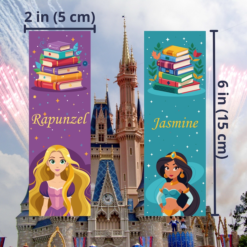 Printable Bookmarks 26 Disney Princess Perfect Gift for Disney Fans ...