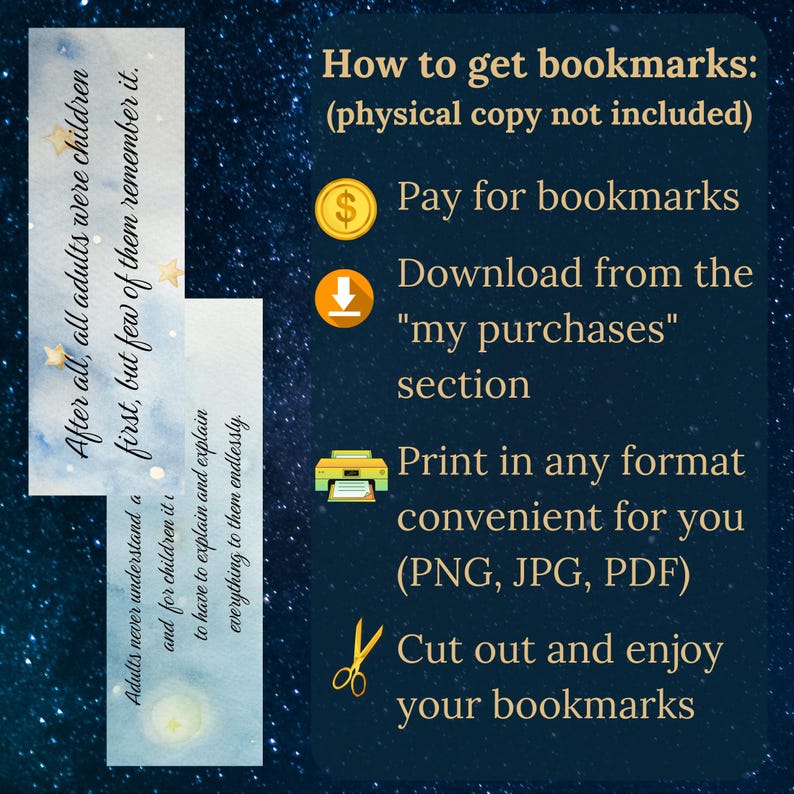 Set of 10 Printable Bookmarks "the Little Prince" for Valentine's Day ...