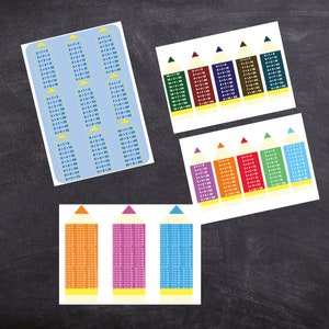 Multiplication Table Bookmarks With Multiplication Table Multiplication ...