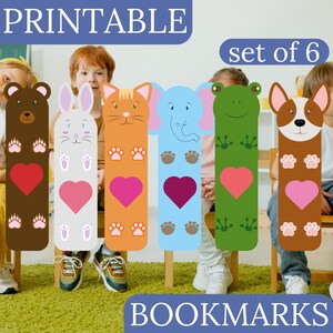 Animal Bookmark Set - Cute Bear, Bunny Reading Gift, Fox Lover ...