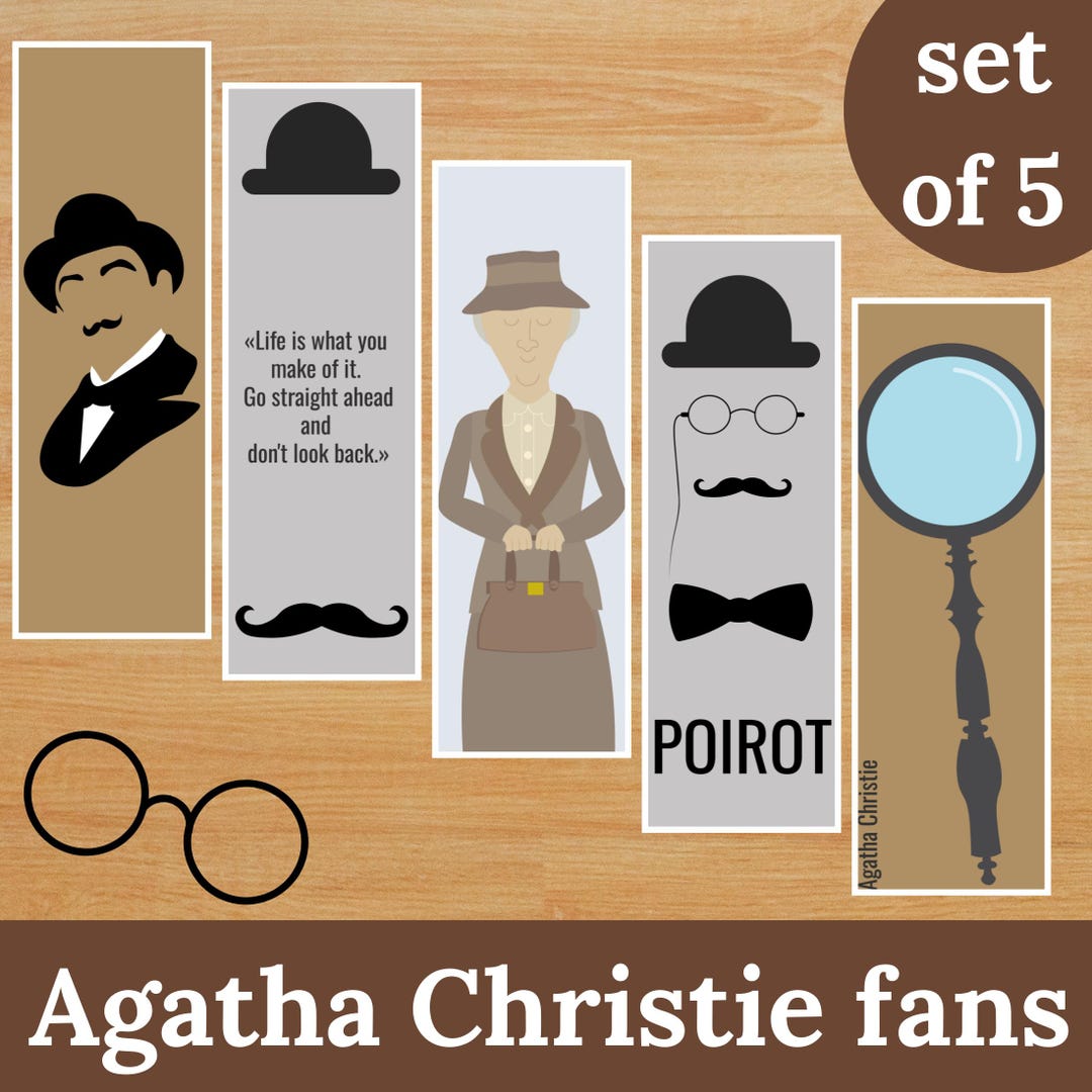 Digital Bookmarks Agatha Christie - Perfect Gift for Mystery Lovers ...