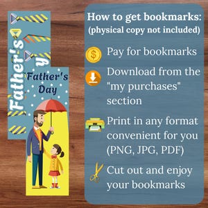 Cute Printable Bookmark Png - First Fathers Day Sentimental Gifts From ...