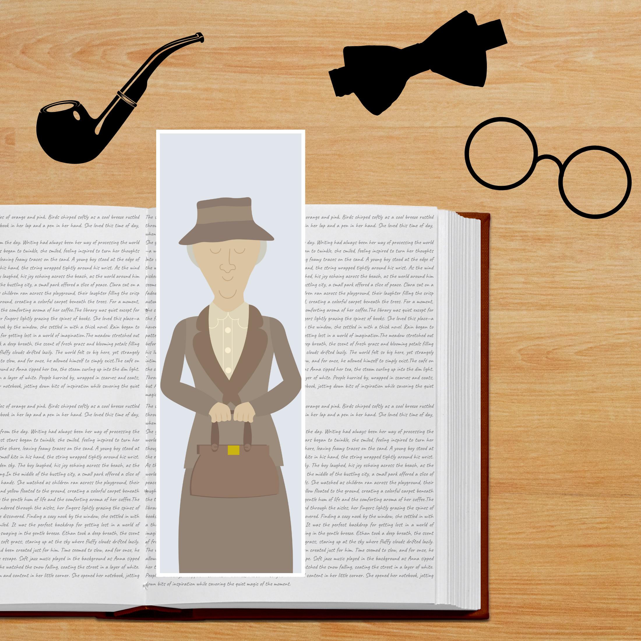 Digital Bookmarks Agatha Christie - Perfect Gift for Mystery Lovers ...
