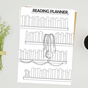 Book Planner Bookcase A4, A5, Letter Perfect for Book Lovers Instant ...