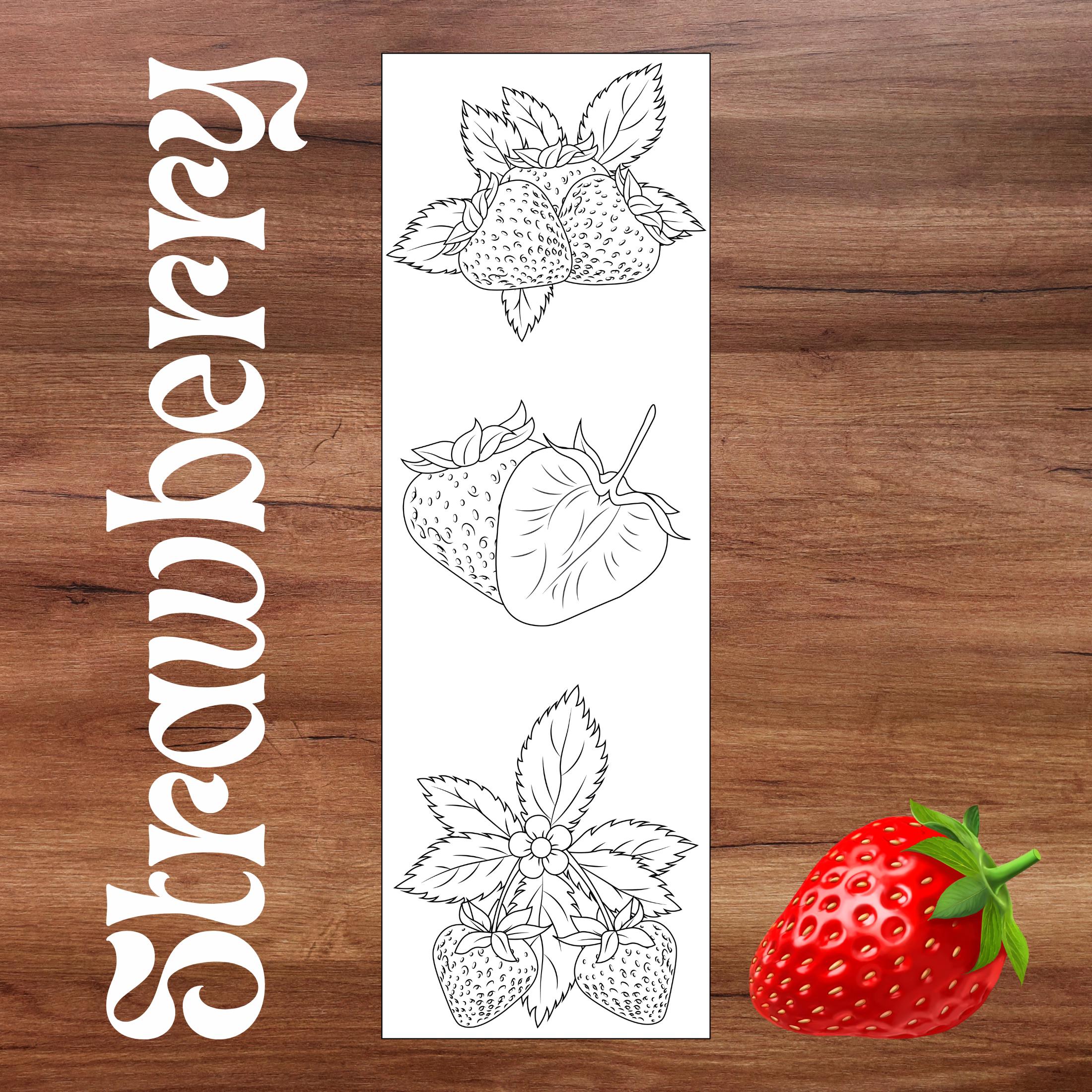 Custom Printable Bookmark - Blueberry, Raspberry, Strawberry Plants ...