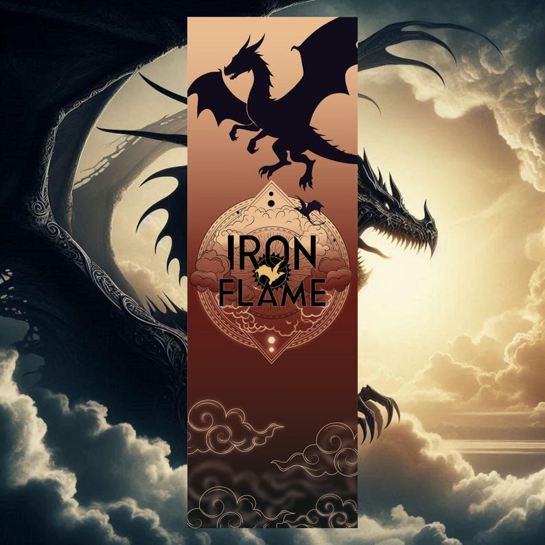 Printable Bookmarks -the Fourth Wing - Iron Flame - Gift for Book ...