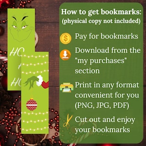Grinch Bookmarks - Printable Christmas Bookmarks for Holiday Reading ...