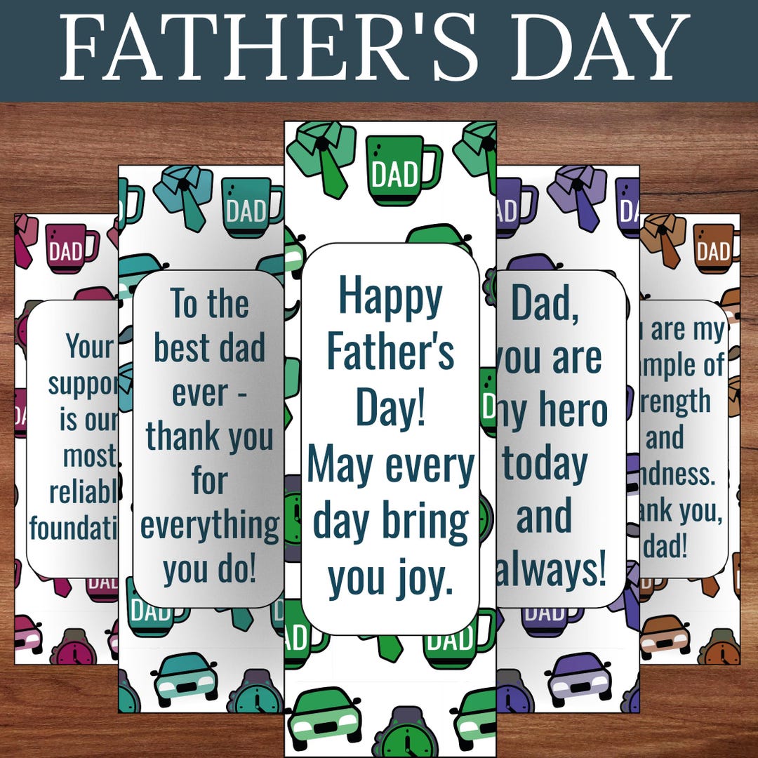 Printable Cute Bookmark Png - Fathers Day First Sentimental Gifts From ...