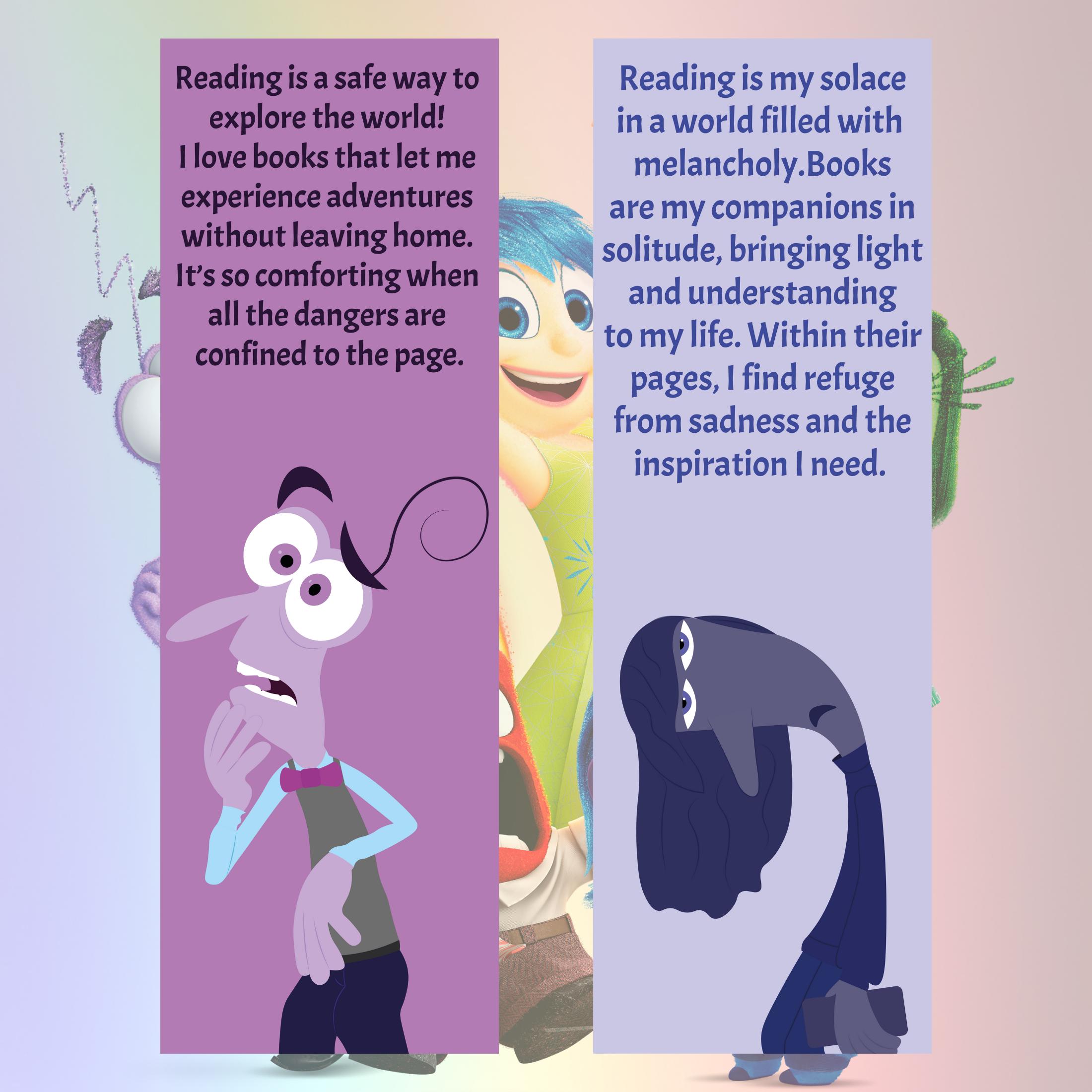 Inside Out Digital Bookmarks Set of 10 - Gift for Pixar Fans, Kids ...