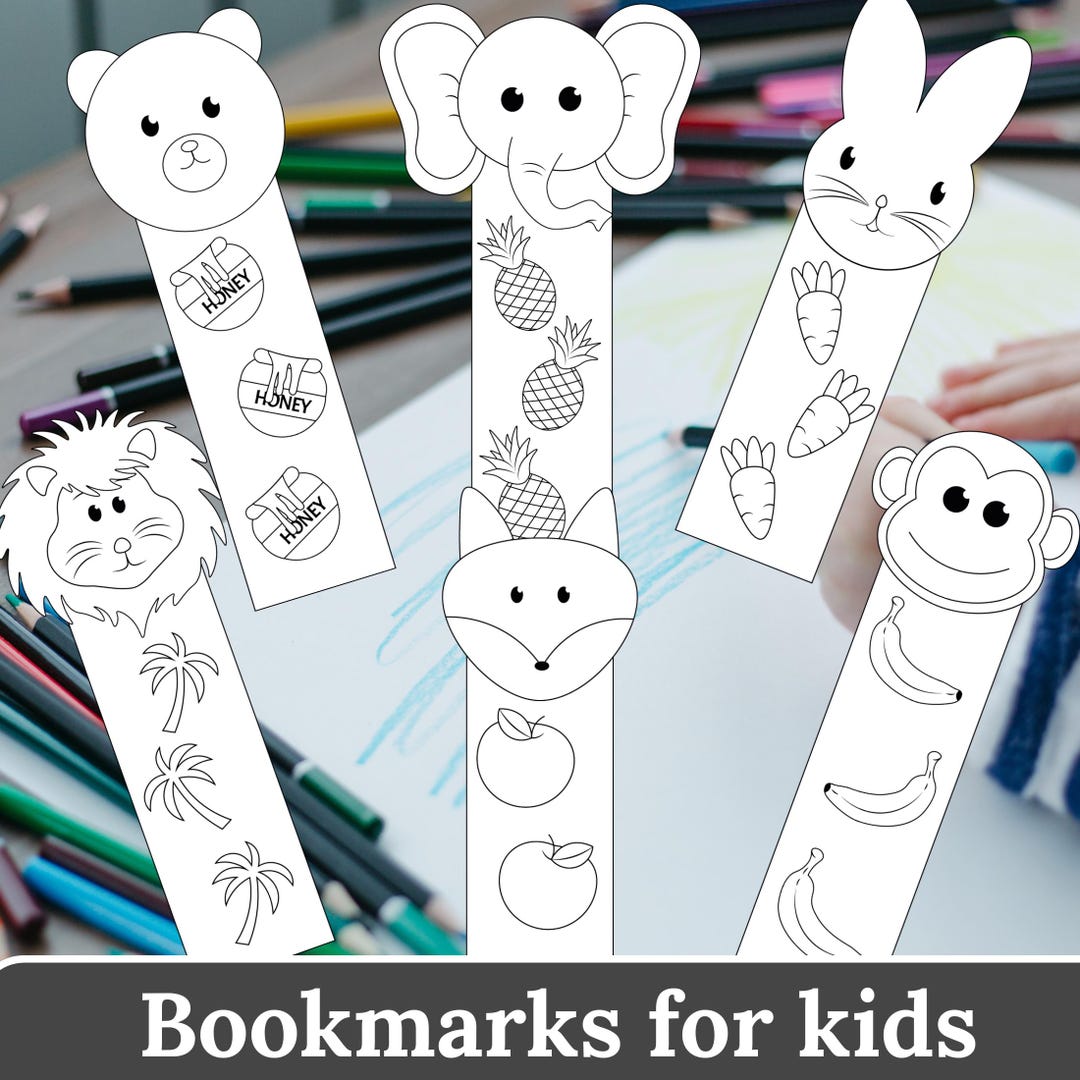 Printable Bookmarks - Digital Gift for Kids, - Instant Download ...