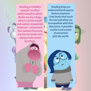 Inside Out Digital Bookmarks Set of 10 - Gift for Pixar Fans, Kids ...