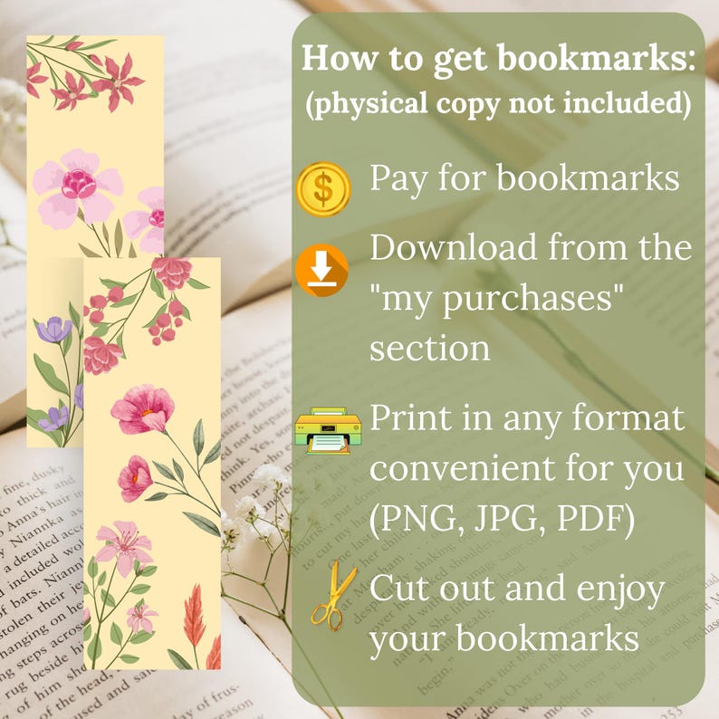 Printable Wildflower Bookmarks | Printable Floral Art With Rustic ...