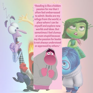 Digital Bookmarks 26 Inside Out Characters and Quotes Ideal Gift for ...