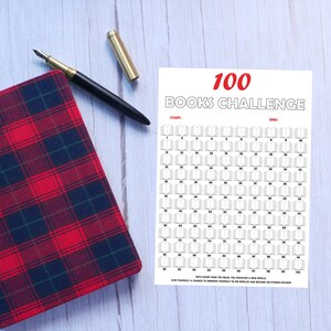 100 Books Reading Tracker Printable | Book Tracker Template | Reading ...
