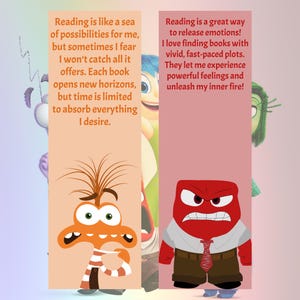Inside Out Digital Bookmarks Set of 10 - Gift for Pixar Fans, Kids ...