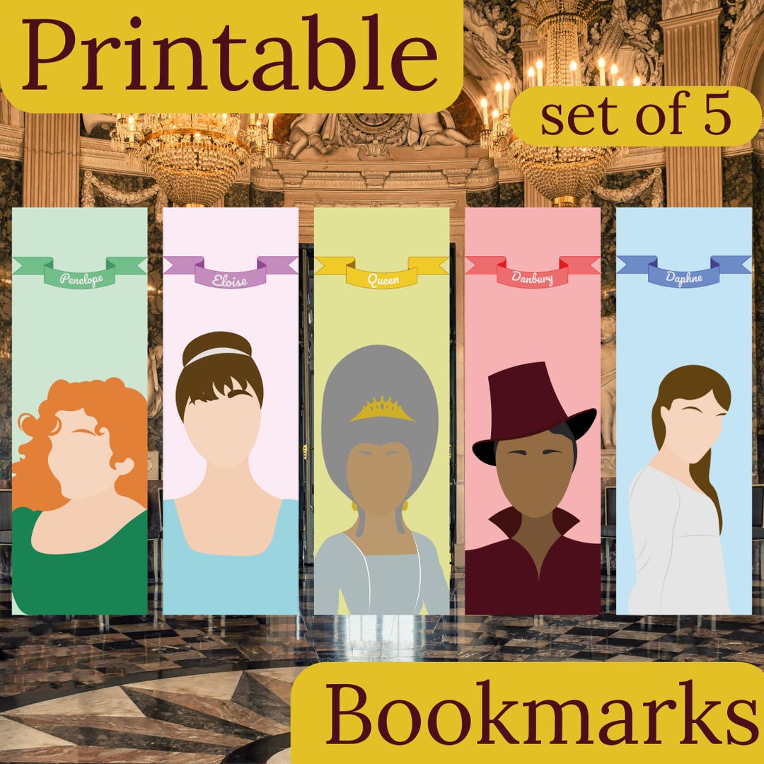 Bridgerton Bookmarks - Elegant Regency Bookmark Set With Lady ...