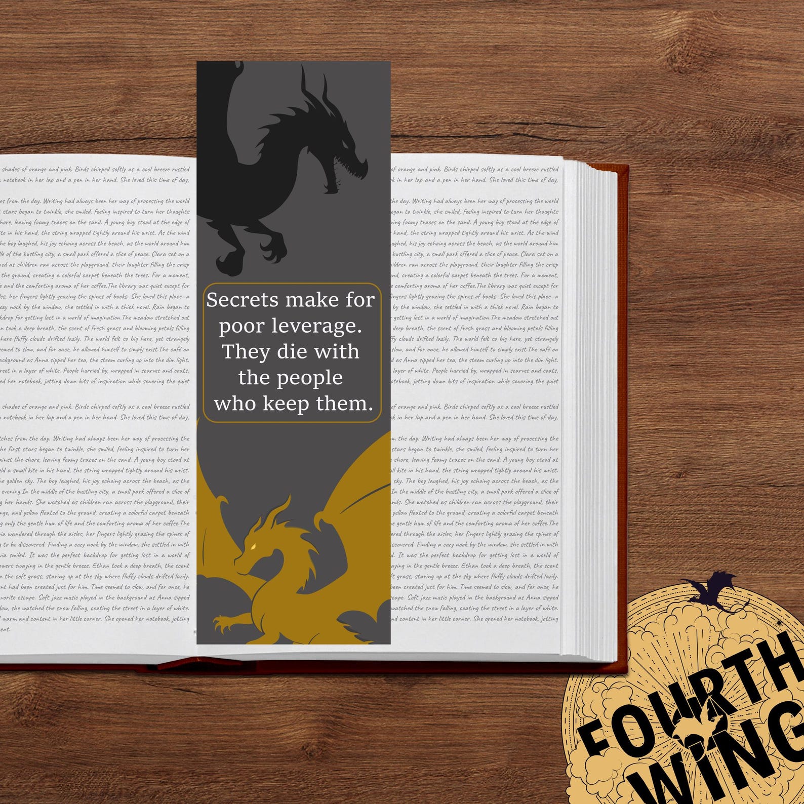 Printable Bookmarks -the Fourth Wing - Iron Flame - Gift for Book ...