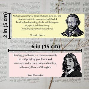 Printable Bookmarks With Wise Words Reading Quotes Set , Classic Author ...
