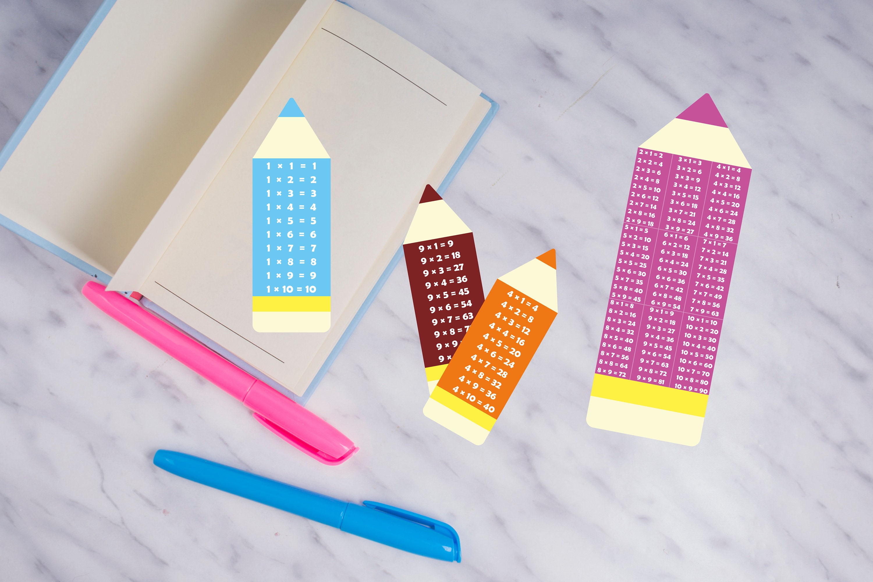 Multiplication Table Bookmarks With Multiplication Table Multiplication ...