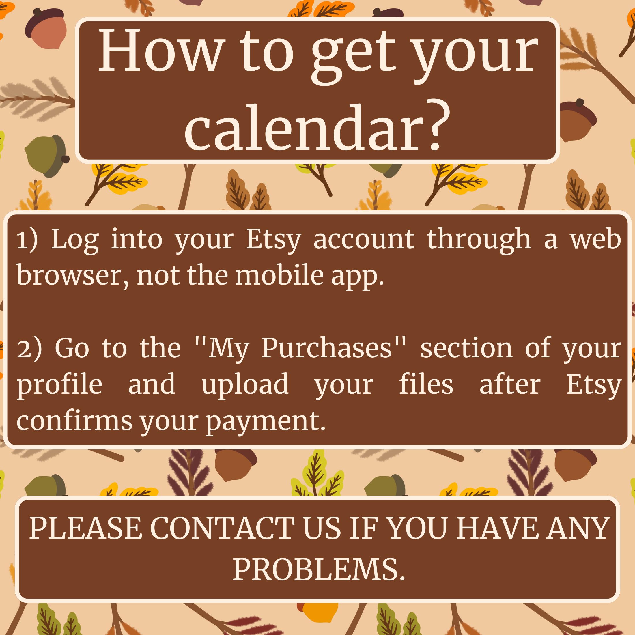 Printable Fall Calendar Poster, Autumn Calendar, Autumn Checklist ...