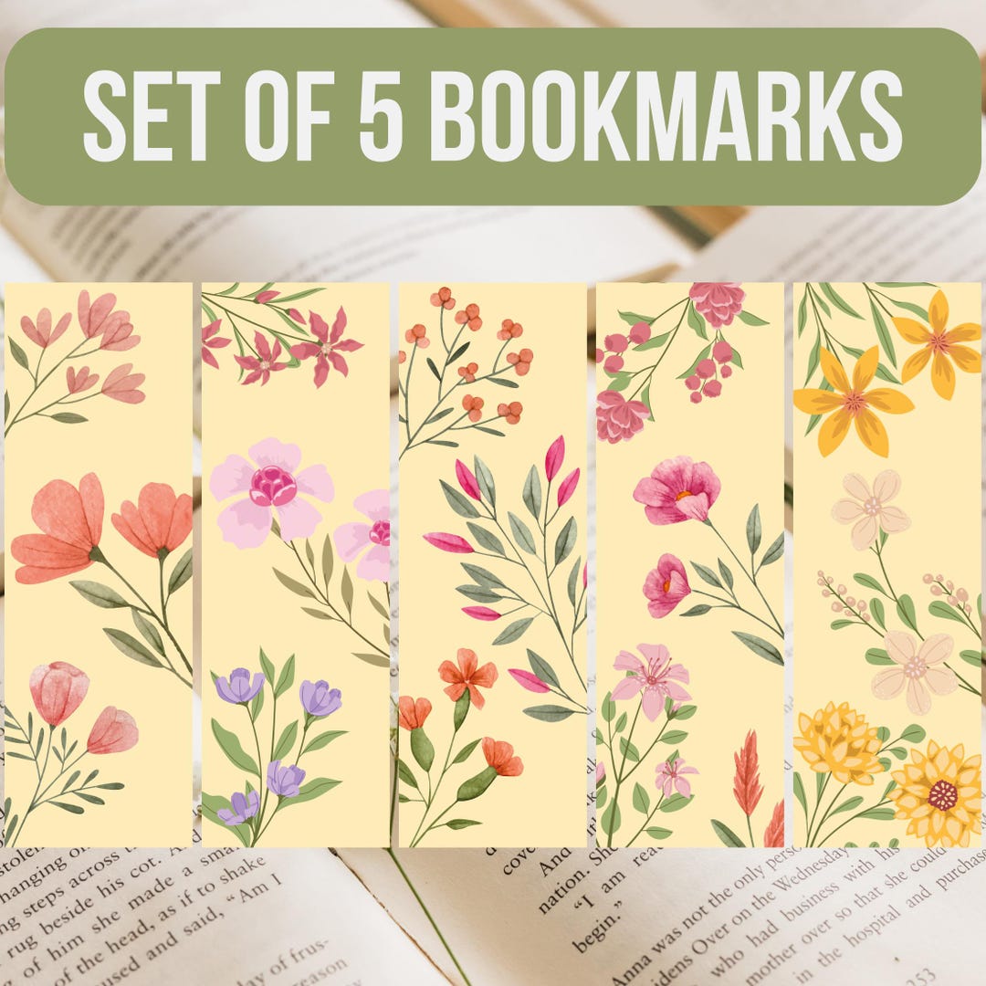 Printable Wildflower Bookmarks | Printable Floral Art With Rustic ...