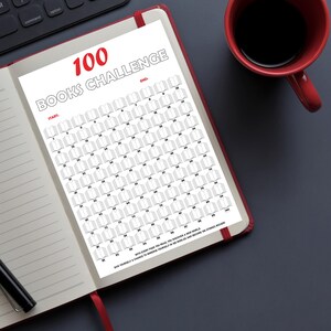 100 Books Reading Tracker Printable | Book Tracker Template | Reading ...