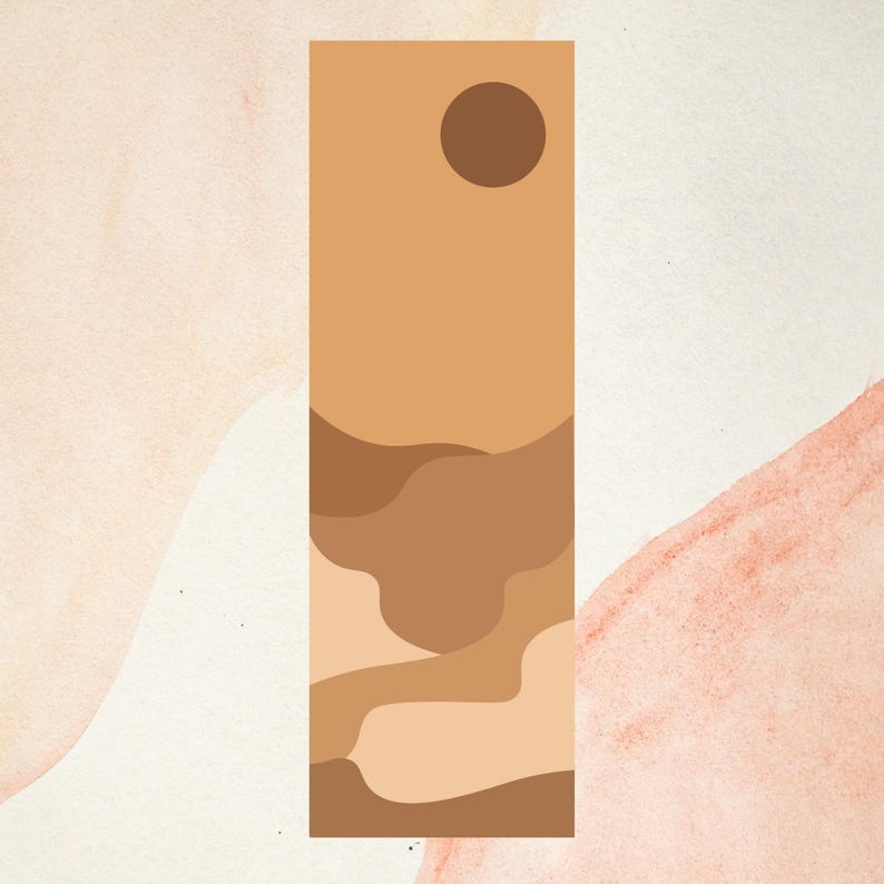 Bear Aesthetic Printable Bookmark - Beige Bookmark With Floral Art ...