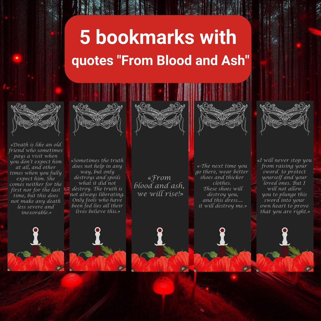 From Blood and Ash Printable Bookmarks | Jennifer Armentrout Fan Art ...
