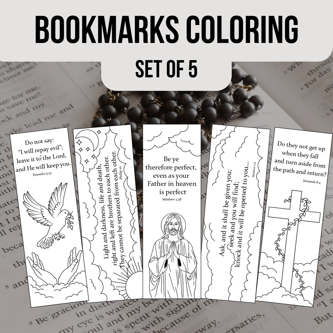 Christian Coloring Bookmarks With Bible Quotes – Printable Scripture ...