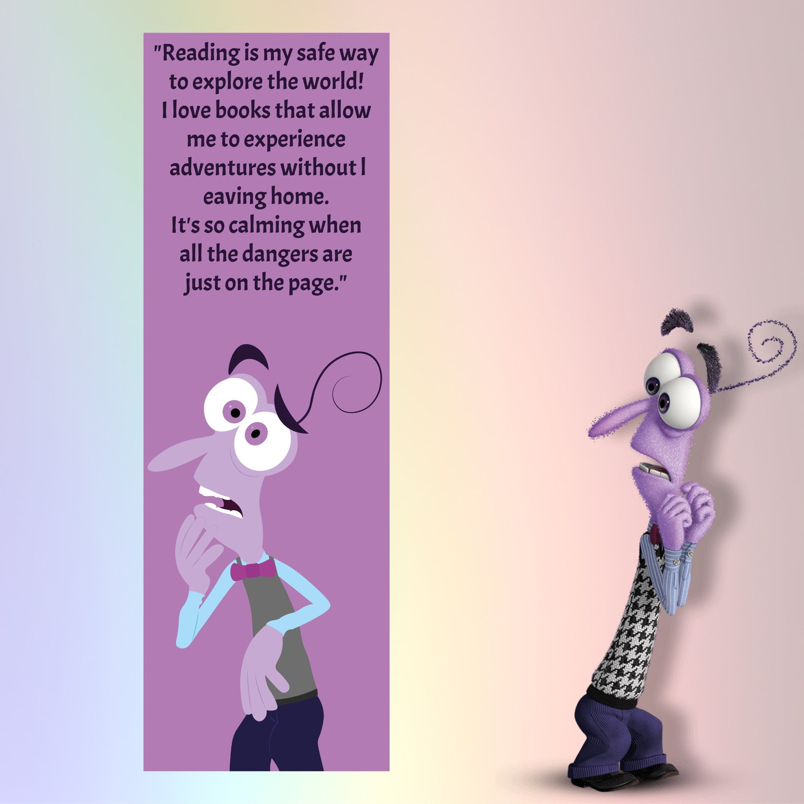 Digital Bookmarks 26 Inside Out Characters With Quotes Instant Print ...