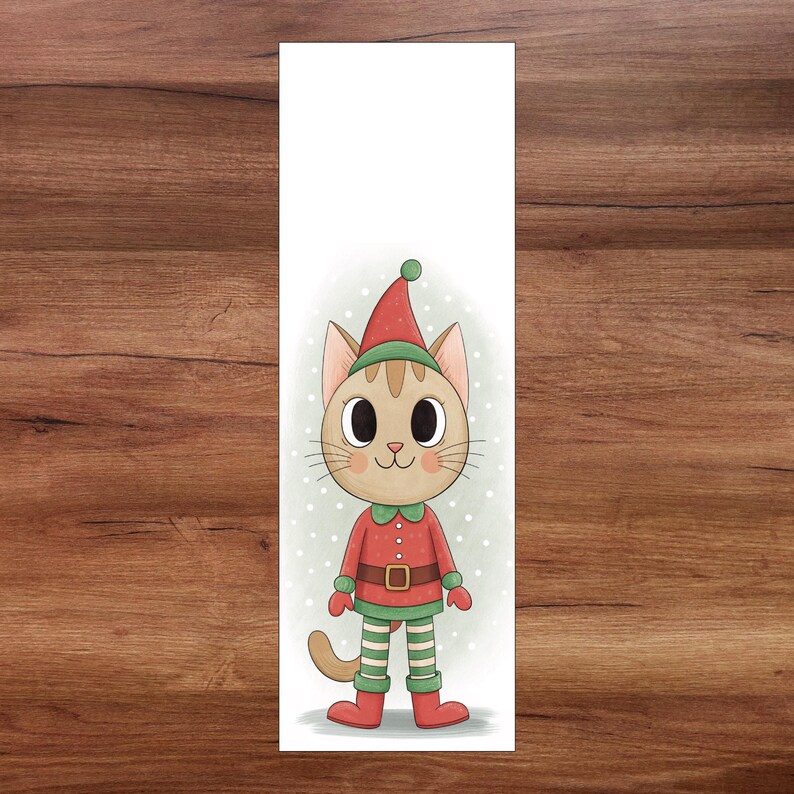 Printable Bookmarks Animal Print Christmas Clipart, Cute Custom Kids ...